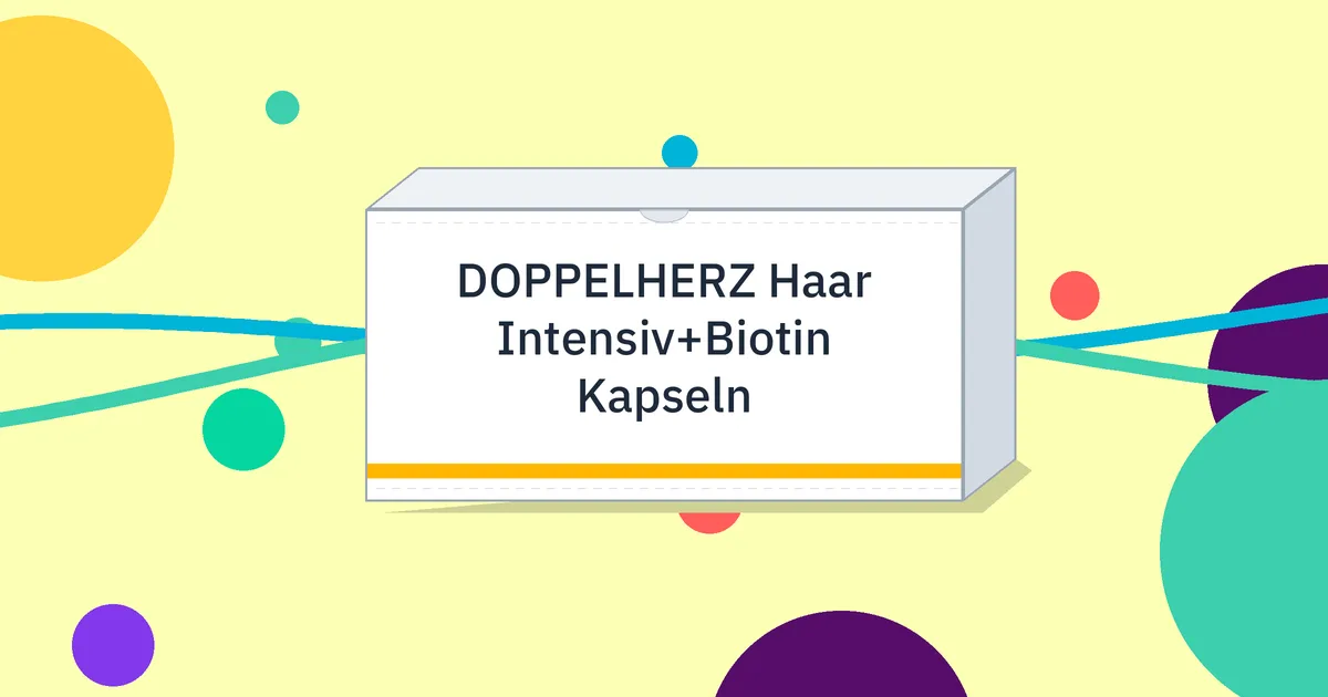 Symbolbild: Packung mit der Aufschrift DOPPELHERZ Haar Intensiv+Biotin Kapseln (PZN 16148839) – Verfügbarkeit und Bezug in Apotheken in Frankfurt am Main