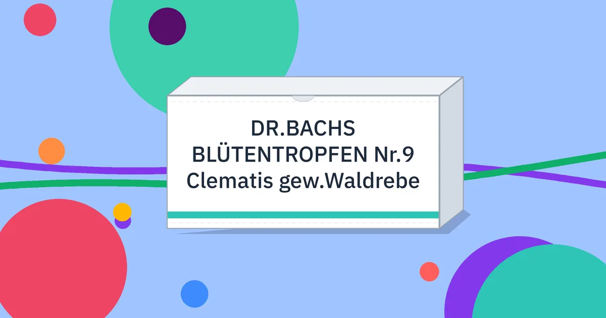 Symbolbild: Packung mit der Aufschrift DR.BACHS BLÜTENTROPFEN Nr.9 Clematis gew.Waldrebe (PZN 17193397) – Verfügbarkeit und Bezug in Apotheken in Frankfurt am Main