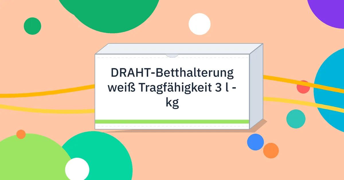 Symbolbild: Packung mit der Aufschrift DRAHT-Betthalterung weiß Tragfähigkeit 3 l - kg (PZN 17755205) – Verfügbarkeit und Bezug in Apotheken in Frankfurt am Main