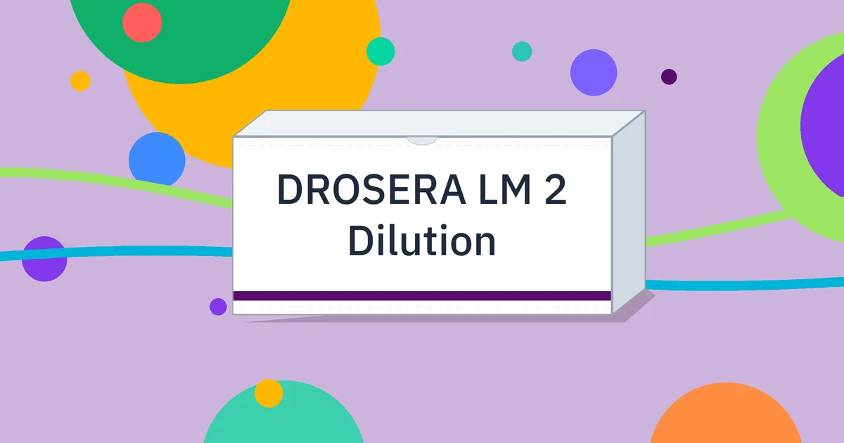 Symbolbild: Packung mit der Aufschrift DROSERA LM 2 Dilution (PZN 12843005) – Verfügbarkeit und Bezug in Apotheken in Frankfurt am Main