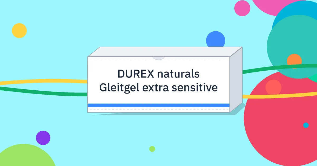 Symbolbild: Packung mit der Aufschrift DUREX naturals Gleitgel extra sensitive (PZN 17991911) – Verfügbarkeit und Bezug in Apotheken in Frankfurt am Main