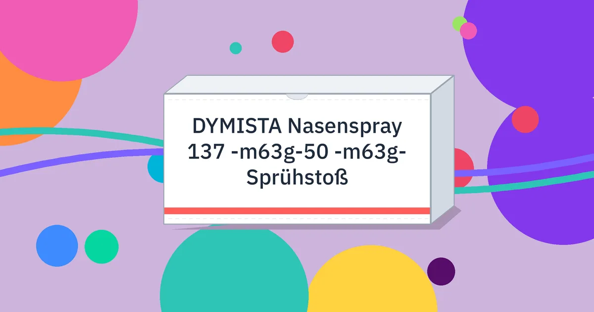 Symbolbild: Packung mit der Aufschrift DYMISTA Nasenspray 137 -m63g-50 -m63g-Sprühstoß (PZN 18004286) – Verfügbarkeit und Bezug in Apotheken in Frankfurt am Main