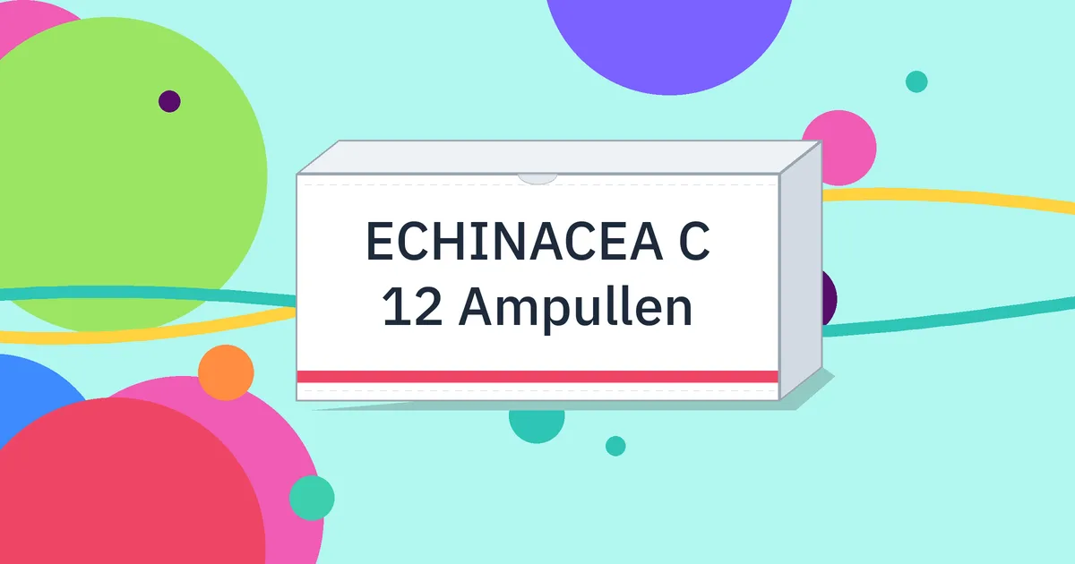 Symbolbild: Packung mit der Aufschrift ECHINACEA C 12 Ampullen (PZN 11705695) – Verfügbarkeit und Bezug in Apotheken in Frankfurt am Main