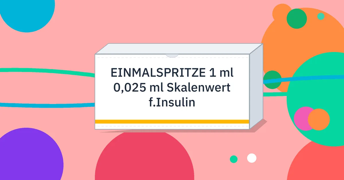 Symbolbild: Packung mit der Aufschrift EINMALSPRITZE 1 ml 0,025 ml Skalenwert f.Insulin (PZN 09337758) – Verfügbarkeit und Bezug in Apotheken in Frankfurt am Main