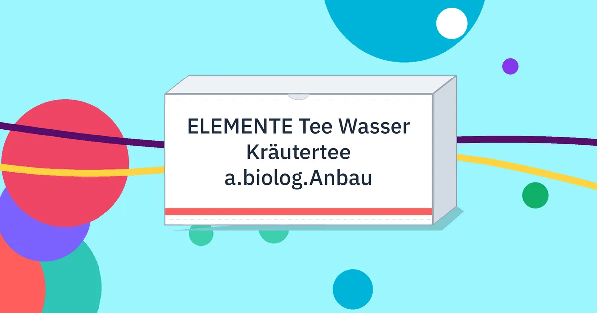 Symbolbild: Packung mit der Aufschrift ELEMENTE Tee Wasser Kräutertee a.biolog.Anbau (PZN 11034717) – Verfügbarkeit und Bezug in Apotheken in Frankfurt am Main