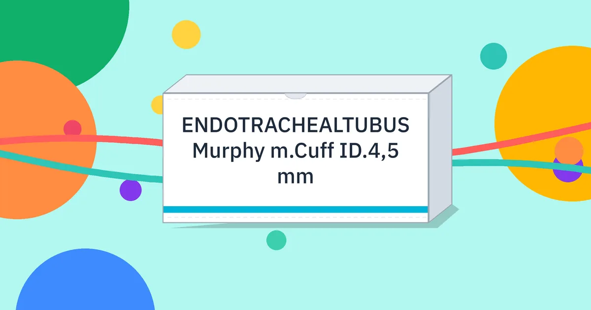 Symbolbild: Packung mit der Aufschrift ENDOTRACHEALTUBUS Murphy m.Cuff ID.4,5 mm (PZN 07219807) – Verfügbarkeit und Bezug in Apotheken in Frankfurt am Main