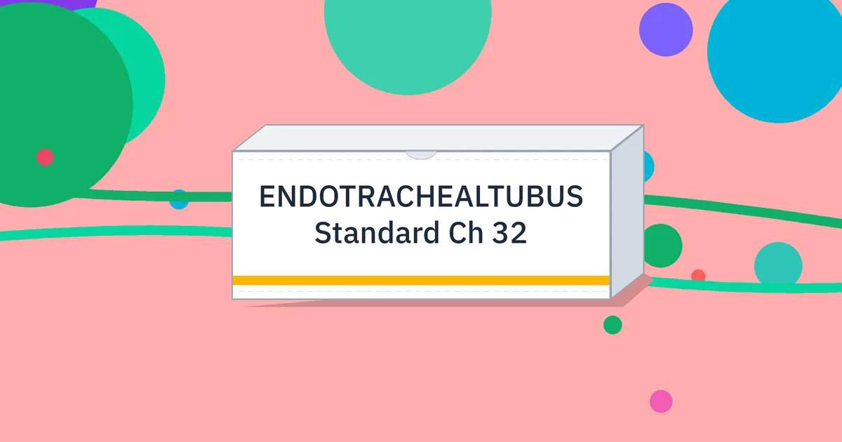 Symbolbild: Packung mit der Aufschrift ENDOTRACHEALTUBUS Standard Ch 32 (PZN 04472138) – Verfügbarkeit und Bezug in Apotheken in Frankfurt am Main