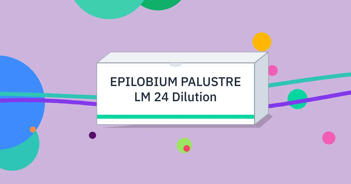 Symbolbild: Packung mit der Aufschrift EPILOBIUM PALUSTRE LM 24 Dilution (PZN 13472249) – Verfügbarkeit und Bezug in Apotheken in Frankfurt am Main