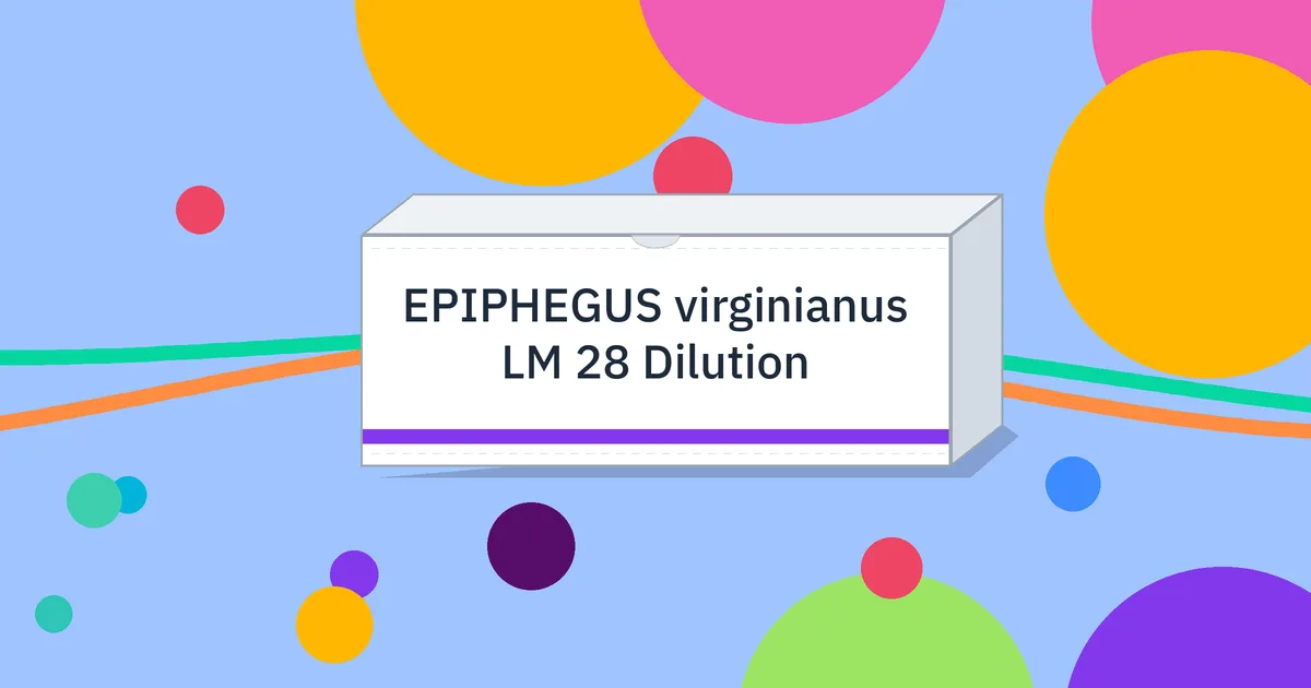 Symbolbild: Packung mit der Aufschrift EPIPHEGUS virginianus LM 28 Dilution (PZN 13472769) – Verfügbarkeit und Bezug in Apotheken in Frankfurt am Main