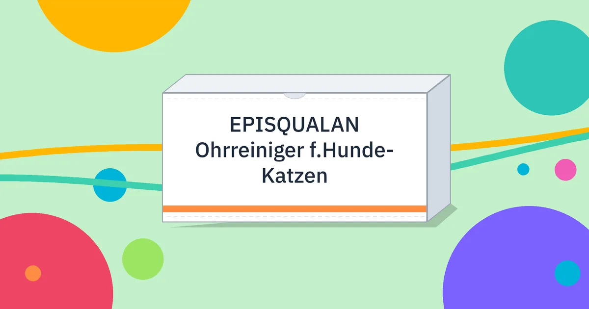 Symbolbild: Packung mit der Aufschrift EPISQUALAN Ohrreiniger f.Hunde-Katzen (PZN 11096049) – Verfügbarkeit und Bezug in Apotheken in Frankfurt am Main