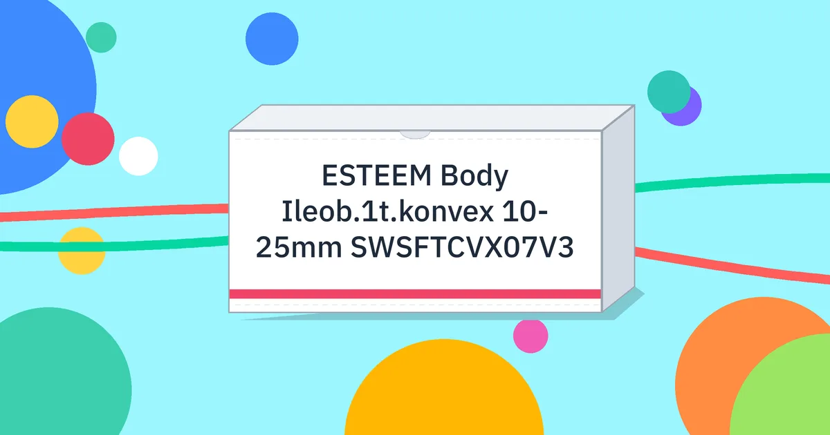 Symbolbild: Packung mit der Aufschrift ESTEEM Body Ileob.1t.konvex 10-25mm SWSFTCVX07V3 (PZN 18837589) – Verfügbarkeit und Bezug in Apotheken in Frankfurt am Main