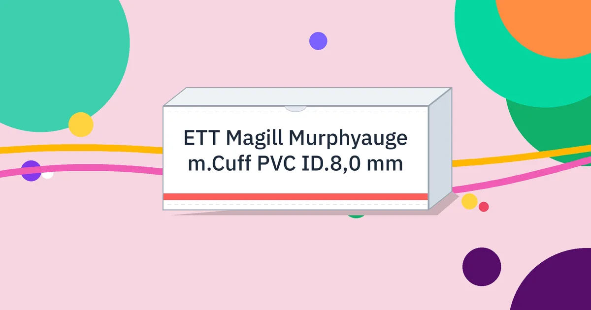 Symbolbild: Packung mit der Aufschrift ETT Magill Murphyauge m.Cuff PVC ID.8,0 mm (PZN 19120505) – Verfügbarkeit und Bezug in Apotheken in Frankfurt am Main