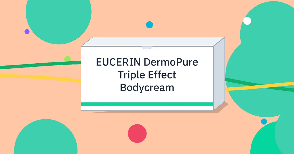 Symbolbild: Packung mit der Aufschrift EUCERIN DermoPure Triple Effect Bodycream (PZN 19164158) – Verfügbarkeit und Bezug in Apotheken in Frankfurt am Main