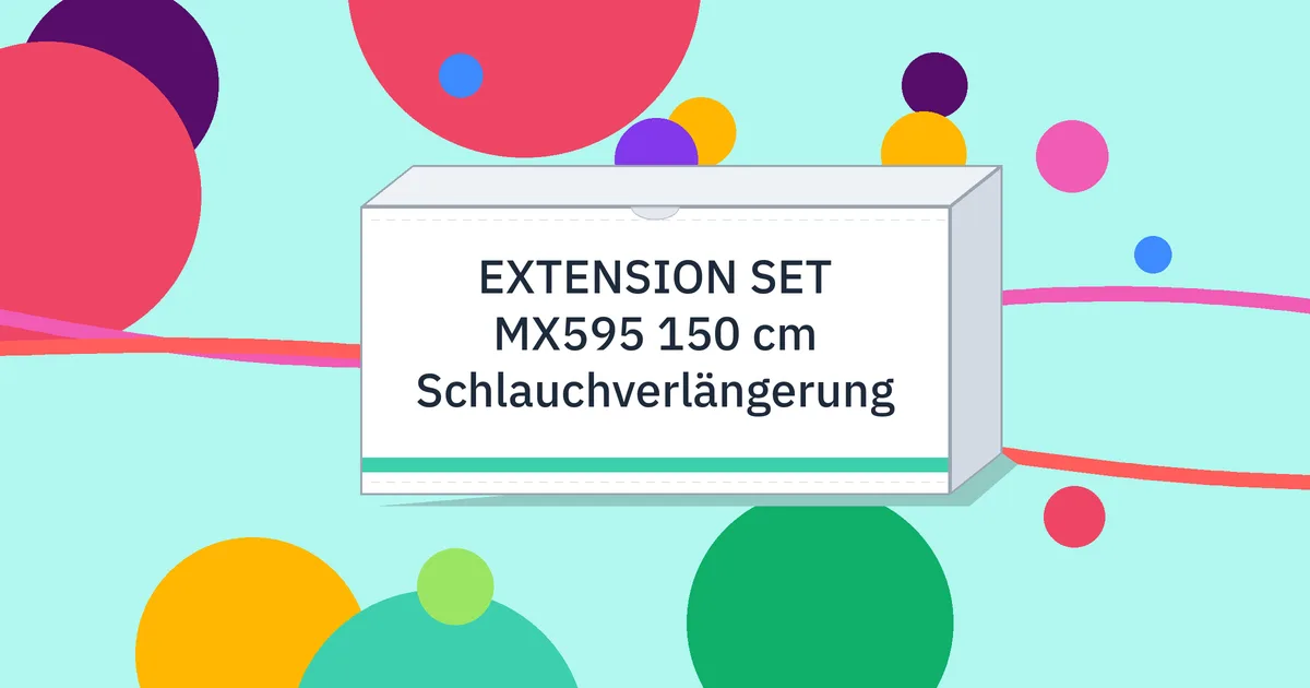 Symbolbild: Packung mit der Aufschrift EXTENSION SET MX595 150 cm Schlauchverlängerung (PZN 18255723) – Verfügbarkeit und Bezug in Apotheken in Frankfurt am Main