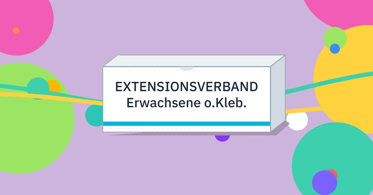 Symbolbild: Packung mit der Aufschrift EXTENSIONSVERBAND Erwachsene o.Kleb. (PZN 07101193) – Verfügbarkeit und Bezug in Apotheken in Frankfurt am Main