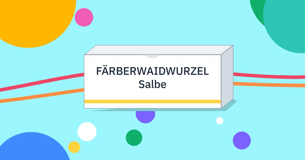 Symbolbild: Packung mit der Aufschrift FÄRBERWAIDWURZEL Salbe (PZN 19418647) – Verfügbarkeit und Bezug in Apotheken in Frankfurt am Main