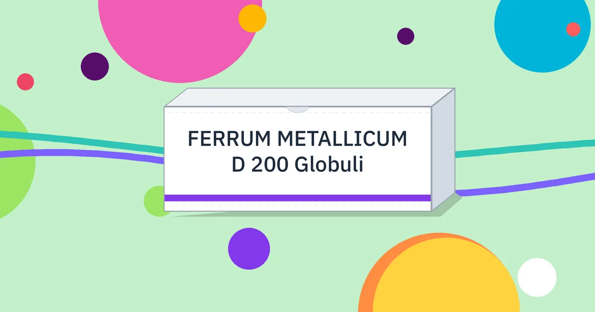 Symbolbild: Packung mit der Aufschrift FERRUM METALLICUM D 200 Globuli (PZN 15304467) – Verfügbarkeit und Bezug in Apotheken in Frankfurt am Main