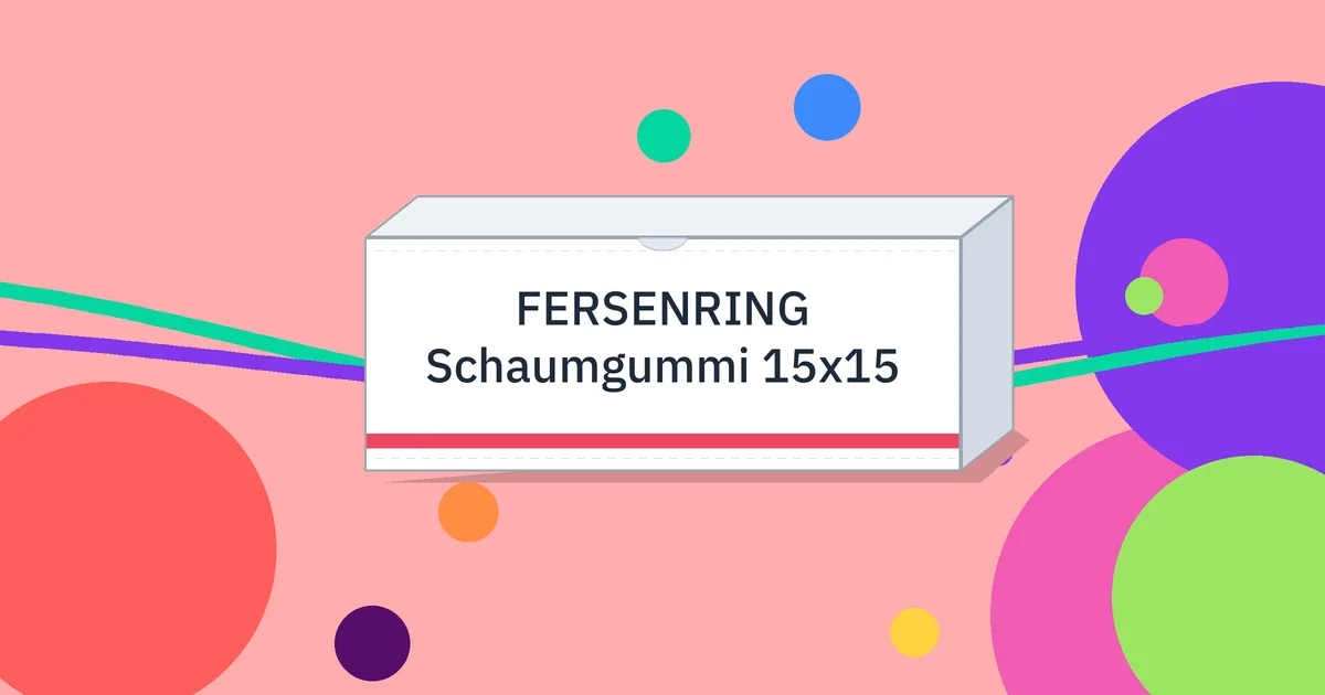 Symbolbild: Packung mit der Aufschrift FERSENRING Schaumgummi 15x15 (PZN 02439059) – Verfügbarkeit und Bezug in Apotheken in Frankfurt am Main