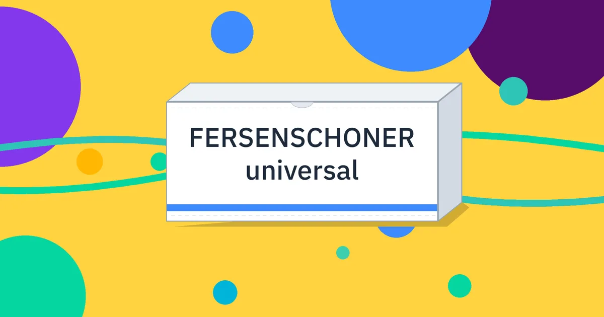 Symbolbild: Packung mit der Aufschrift FERSENSCHONER universal (PZN 07266385) – Verfügbarkeit und Bezug in Apotheken in Frankfurt am Main