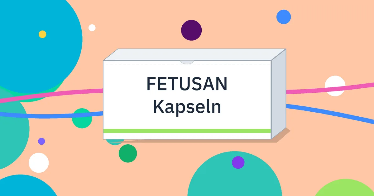 Symbolbild: Packung mit der Aufschrift FETUSAN Kapseln (PZN 05564670) – Verfügbarkeit und Bezug in Apotheken in Frankfurt am Main