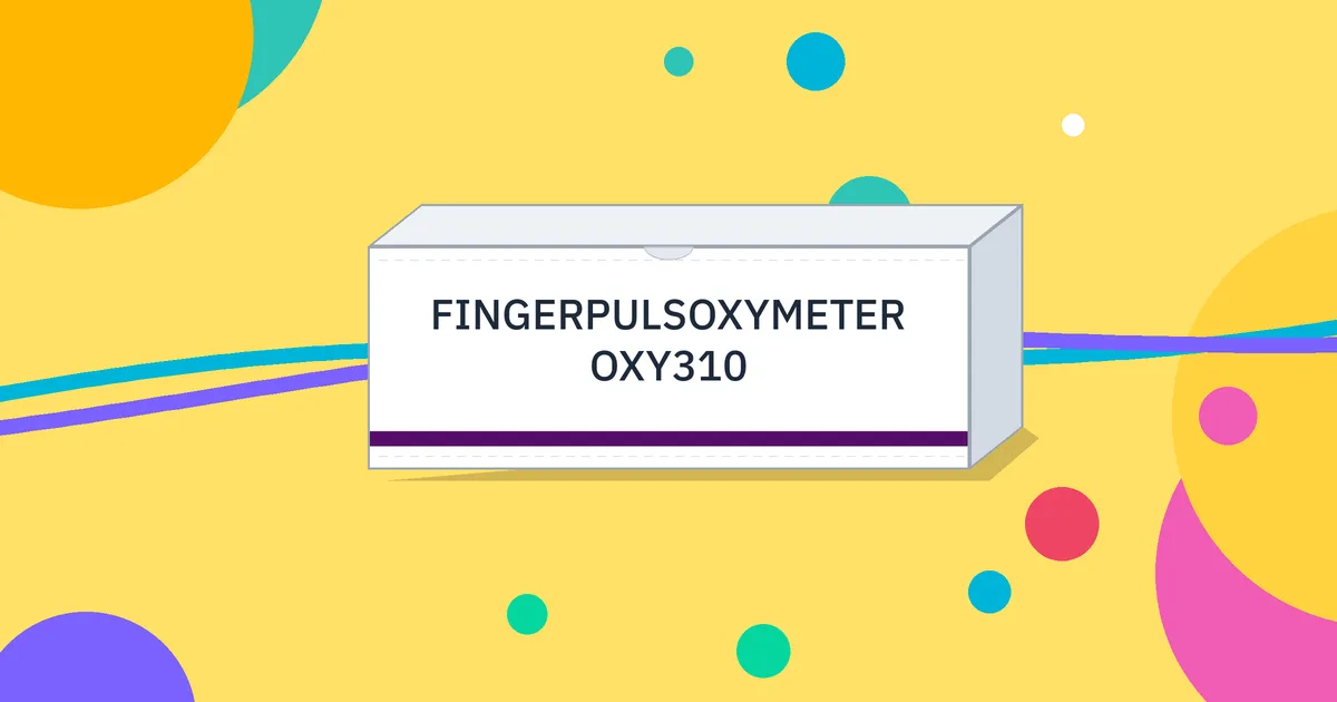 Symbolbild: Packung mit der Aufschrift FINGERPULSOXYMETER OXY310 (PZN 14313056) – Verfügbarkeit und Bezug in Apotheken in Frankfurt am Main
