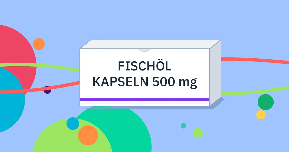 Symbolbild: Packung mit der Aufschrift FISCHÖL KAPSELN 500 mg (PZN 02604452) – Verfügbarkeit und Bezug in Apotheken in Frankfurt am Main