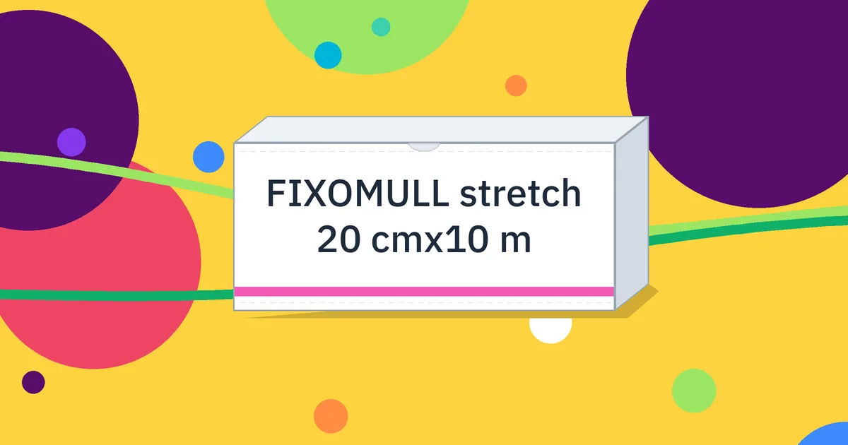 Symbolbild: Packung mit der Aufschrift FIXOMULL stretch 20 cmx10 m (PZN 17163769) – Verfügbarkeit und Bezug in Apotheken in Frankfurt am Main