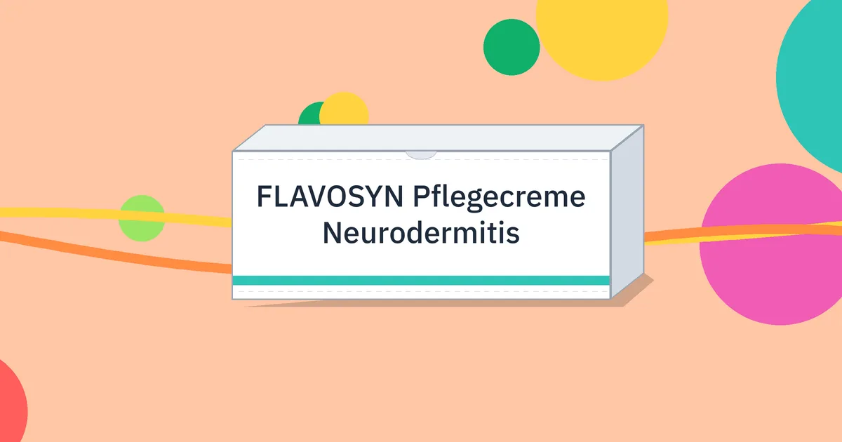 Symbolbild: Packung mit der Aufschrift FLAVOSYN Pflegecreme Neurodermitis (PZN 19133838) – Verfügbarkeit und Bezug in Apotheken in Frankfurt am Main