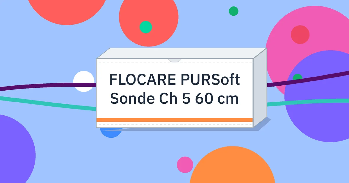 Symbolbild: Packung mit der Aufschrift FLOCARE PURSoft Sonde Ch 5 60 cm (PZN 11289452) – Verfügbarkeit und Bezug in Apotheken in Frankfurt am Main