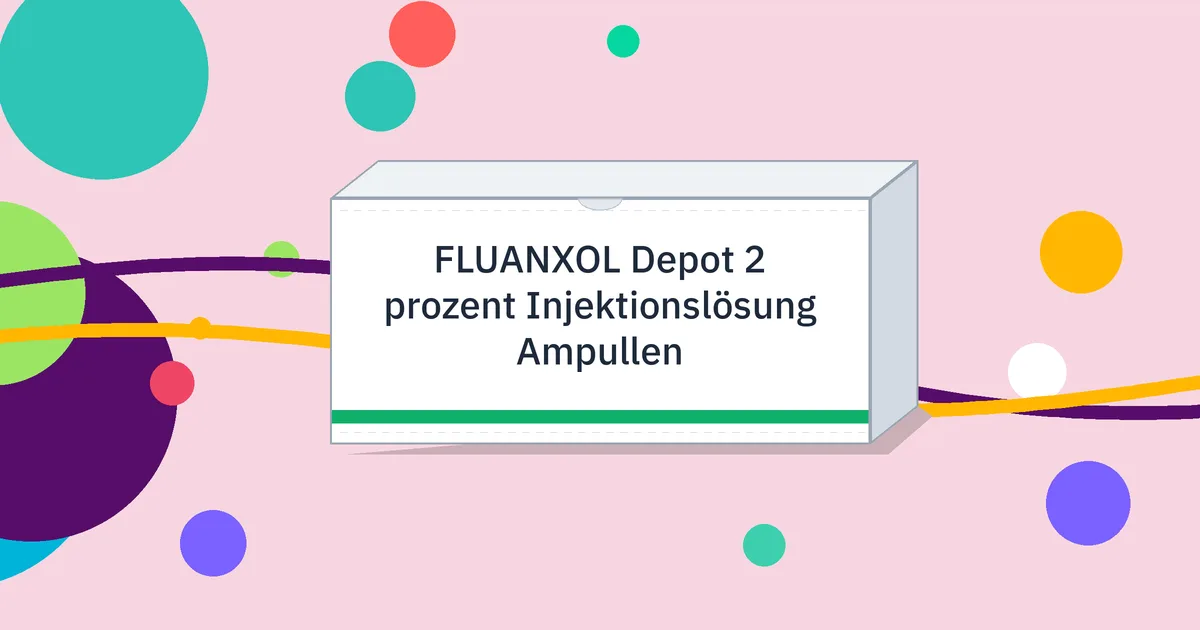 Symbolbild: Packung mit der Aufschrift FLUANXOL Depot 2 prozent Injektionslösung Ampullen (PZN 04959567) – Verfügbarkeit und Bezug in Apotheken in Frankfurt am Main