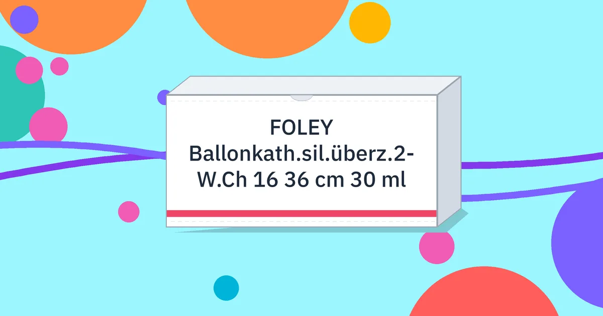 Symbolbild: Packung mit der Aufschrift FOLEY Ballonkath.sil.überz.2-W.Ch 16 36 cm 30 ml (PZN 10101831) – Verfügbarkeit und Bezug in Apotheken in Frankfurt am Main