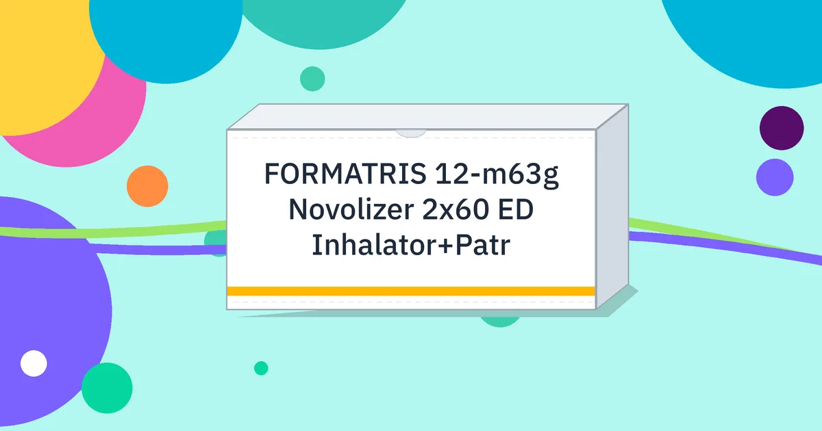 Symbolbild: Packung mit der Aufschrift FORMATRIS 12-m63g Novolizer 2x60 ED Inhalator+Patr (PZN 09617601) – Verfügbarkeit und Bezug in Apotheken in Frankfurt am Main
