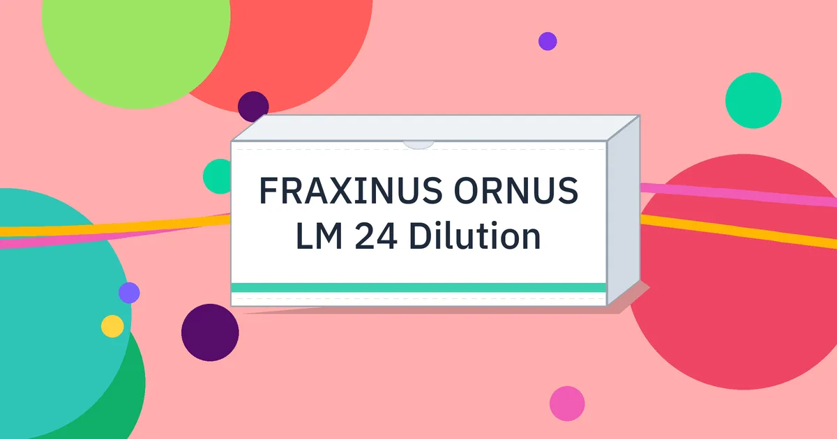 Symbolbild: Packung mit der Aufschrift FRAXINUS ORNUS LM 24 Dilution (PZN 13492631) – Verfügbarkeit und Bezug in Apotheken in Frankfurt am Main