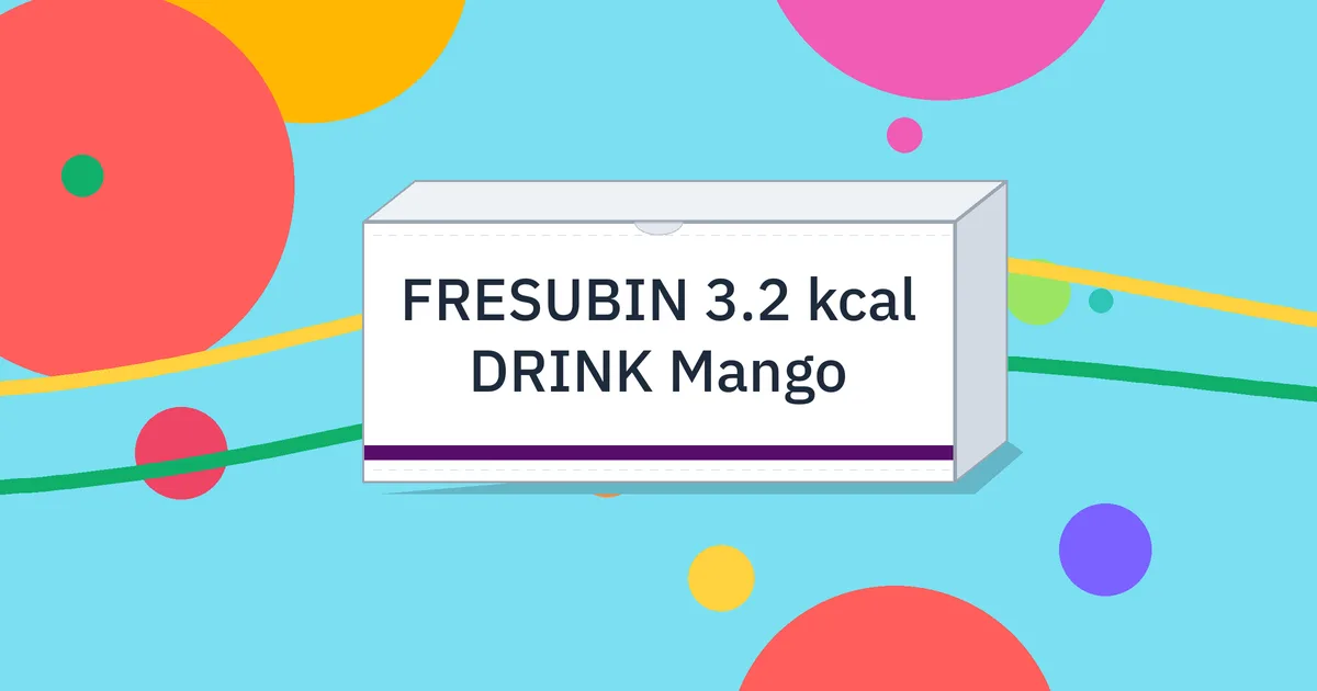 Symbolbild: Packung mit der Aufschrift FRESUBIN 3.2 kcal DRINK Mango (PZN 13862772) – Verfügbarkeit und Bezug in Apotheken in Frankfurt am Main