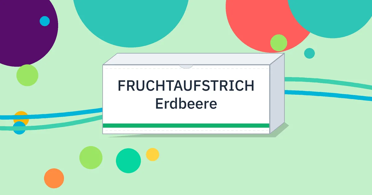 Symbolbild: Packung mit der Aufschrift FRUCHTAUFSTRICH Erdbeere (PZN 09724372) – Verfügbarkeit und Bezug in Apotheken in Frankfurt am Main