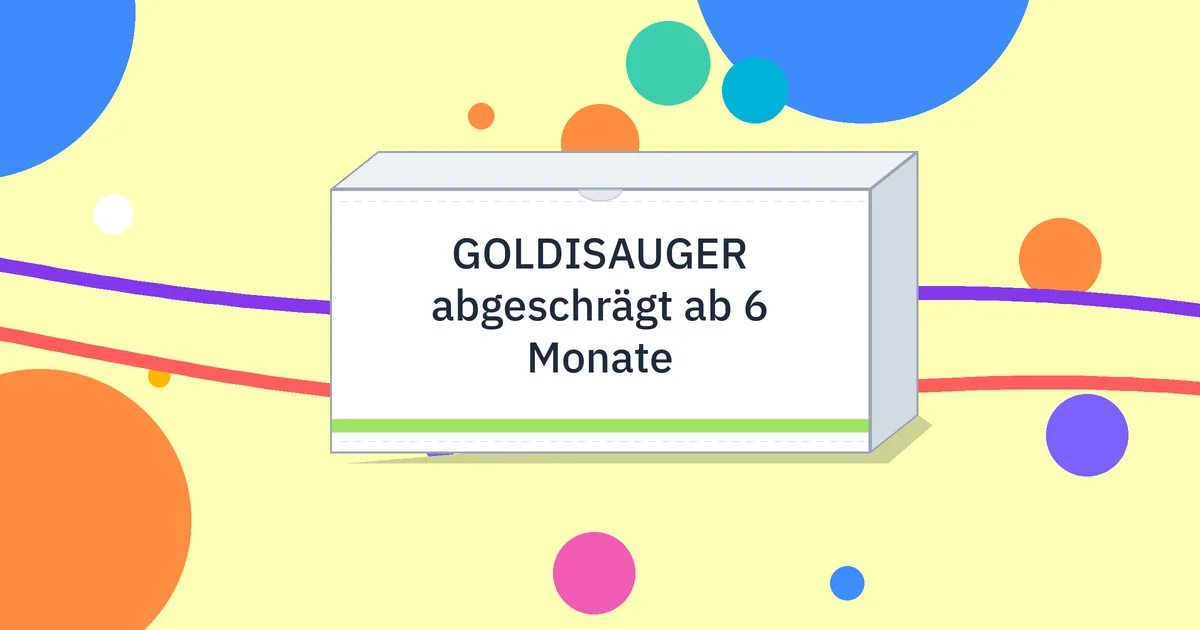 Symbolbild: Packung mit der Aufschrift GOLDISAUGER abgeschrägt ab 6 Monate (PZN 06441314) – Verfügbarkeit und Bezug in Apotheken in Frankfurt am Main