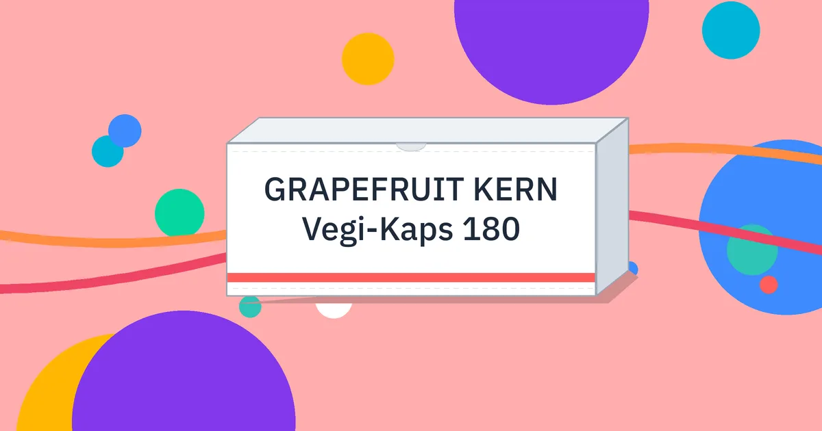 Symbolbild: Packung mit der Aufschrift GRAPEFRUIT KERN Vegi-Kaps 180 (PZN 03431054) – Verfügbarkeit und Bezug in Apotheken in Frankfurt am Main