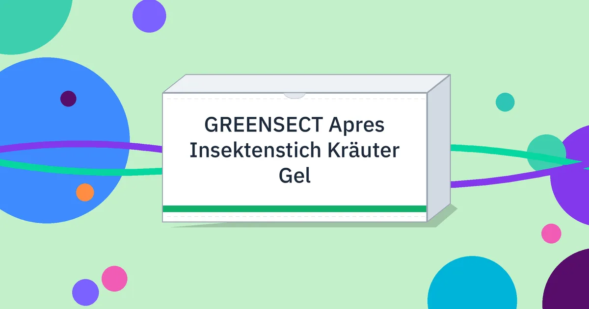 Symbolbild: Packung mit der Aufschrift GREENSECT Apres Insektenstich Kräuter Gel (PZN 16796372) – Verfügbarkeit und Bezug in Apotheken in Frankfurt am Main