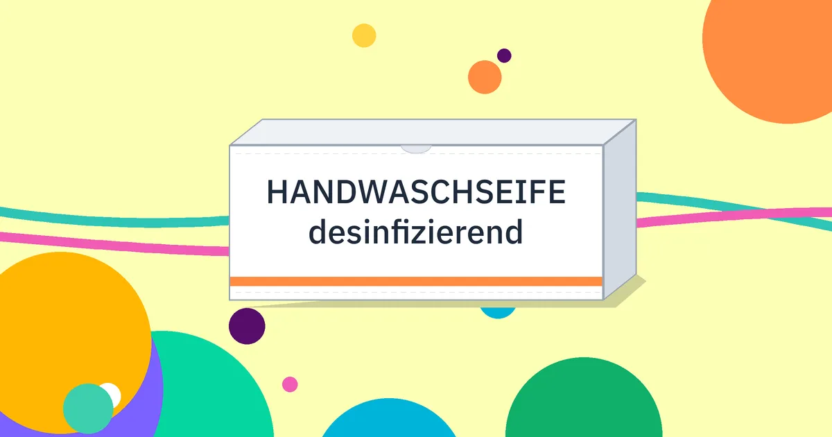 Symbolbild: Packung mit der Aufschrift HANDWASCHSEIFE desinfizierend (PZN 16687358) – Verfügbarkeit und Bezug in Apotheken in Frankfurt am Main