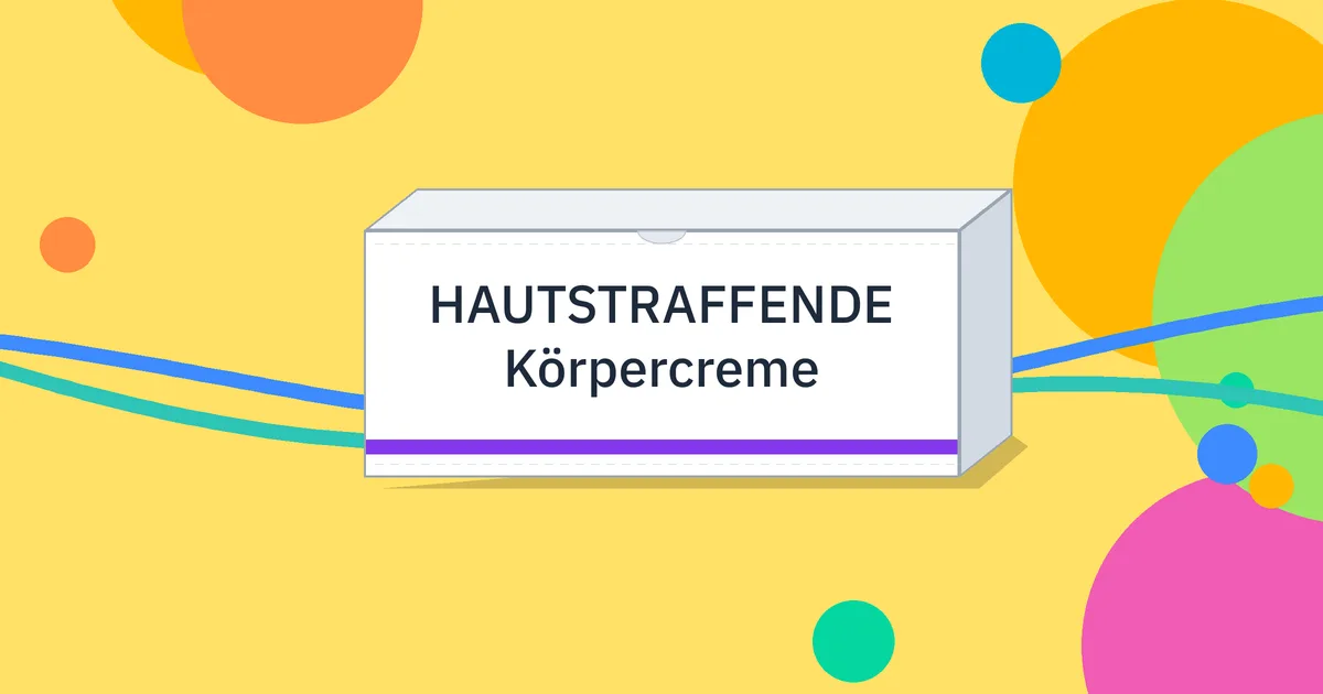 Symbolbild: Packung mit der Aufschrift HAUTSTRAFFENDE Körpercreme (PZN 19205822) – Verfügbarkeit und Bezug in Apotheken in Frankfurt am Main