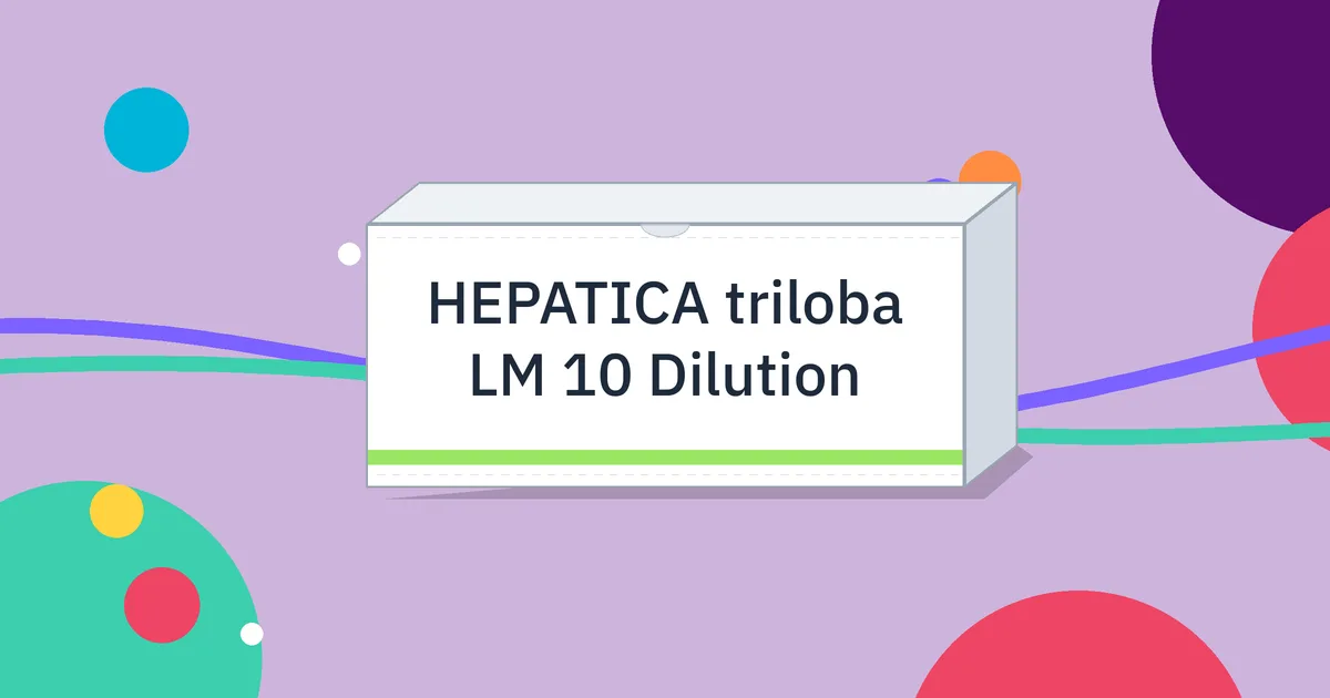 Symbolbild: Packung mit der Aufschrift HEPATICA triloba LM 10 Dilution (PZN 13552089) – Verfügbarkeit und Bezug in Apotheken in Frankfurt am Main