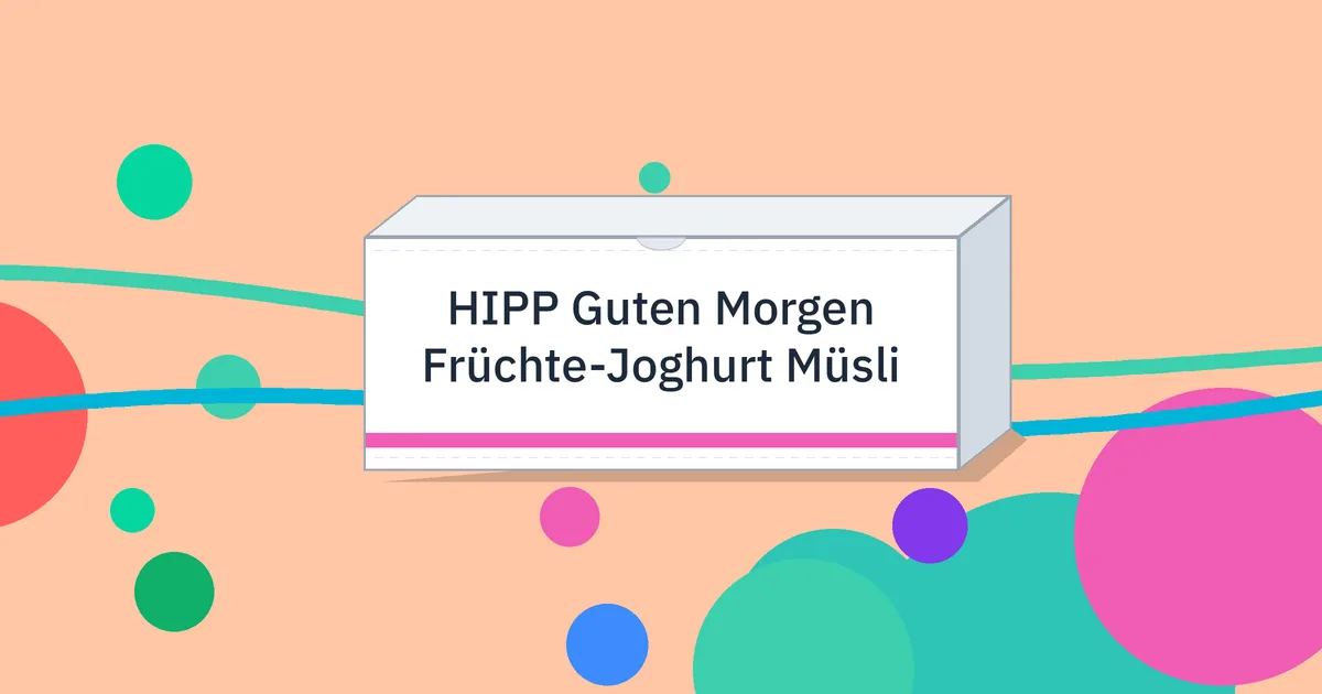 Symbolbild: Packung mit der Aufschrift HIPP Guten Morgen Früchte-Joghurt Müsli (PZN 06148494) – Verfügbarkeit und Bezug in Apotheken in Frankfurt am Main