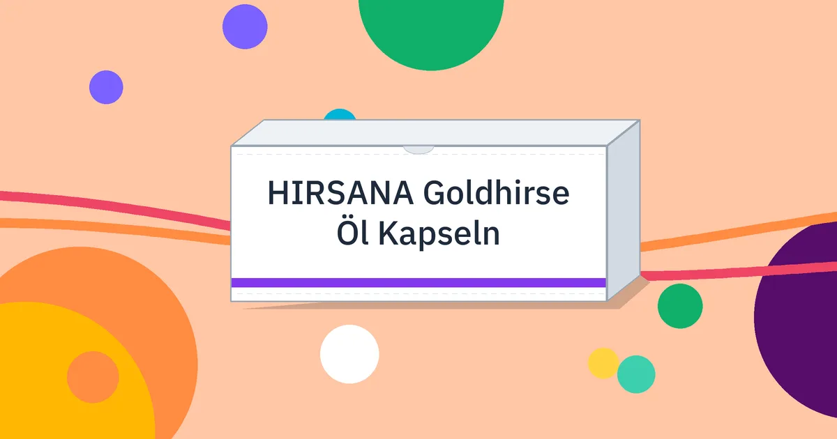 Symbolbild: Packung mit der Aufschrift HIRSANA Goldhirse Öl Kapseln (PZN 02236149) – Verfügbarkeit und Bezug in Apotheken in Frankfurt am Main