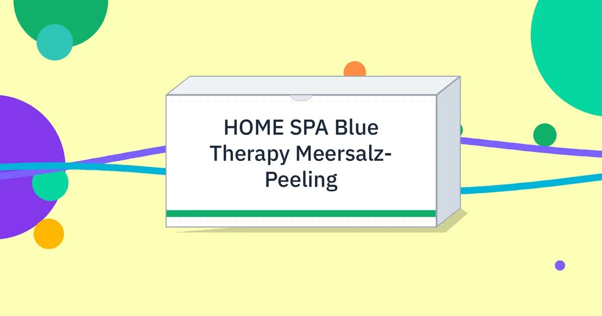 Symbolbild: Packung mit der Aufschrift HOME SPA Blue Therapy Meersalz-Peeling (PZN 18678010) – Verfügbarkeit und Bezug in Apotheken in Frankfurt am Main