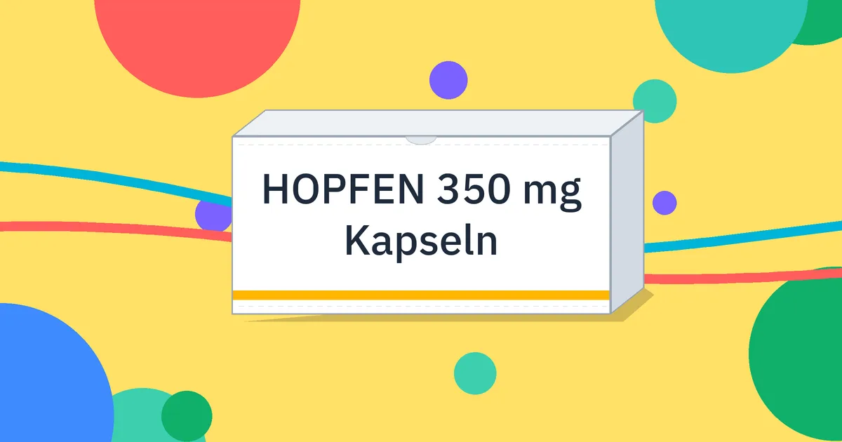 Symbolbild: Packung mit der Aufschrift HOPFEN 350 mg Kapseln (PZN 17178848) – Verfügbarkeit und Bezug in Apotheken in Frankfurt am Main