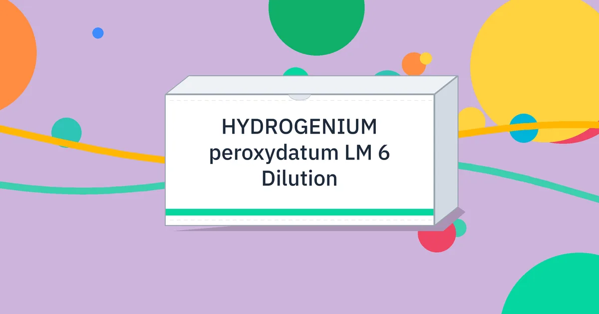 Symbolbild: Packung mit der Aufschrift HYDROGENIUM peroxydatum LM 6 Dilution (PZN 13557141) – Verfügbarkeit und Bezug in Apotheken in Frankfurt am Main