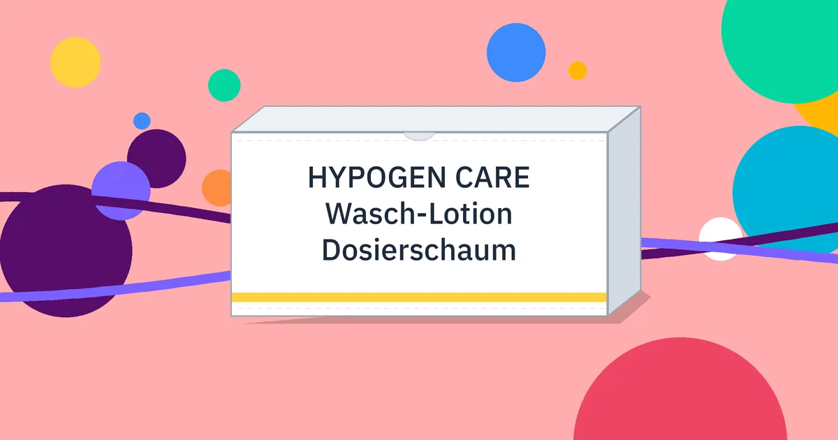 Symbolbild: Packung mit der Aufschrift HYPOGEN CARE Wasch-Lotion Dosierschaum (PZN 18333535) – Verfügbarkeit und Bezug in Apotheken in Frankfurt am Main
