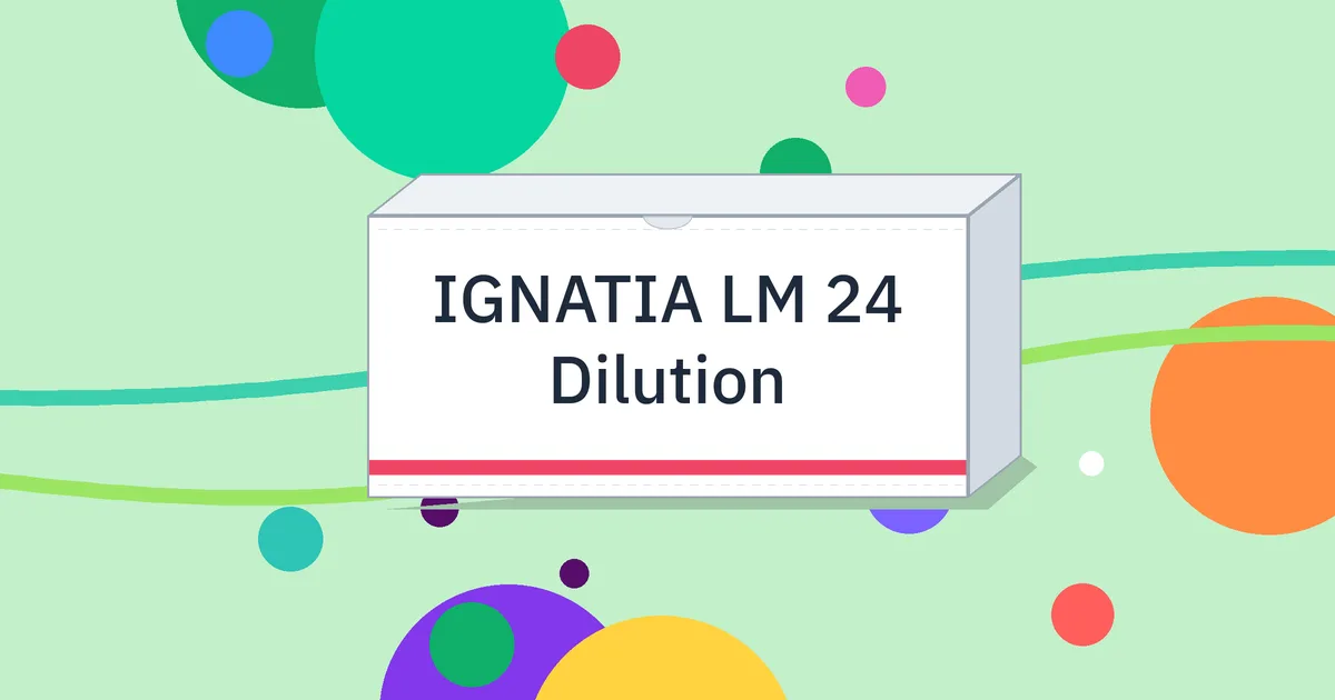 Symbolbild: Packung mit der Aufschrift IGNATIA LM 24 Dilution (PZN 03504712) – Verfügbarkeit und Bezug in Apotheken in Frankfurt am Main