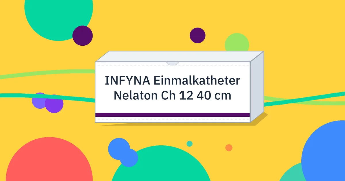 Symbolbild: Packung mit der Aufschrift INFYNA Einmalkatheter Nelaton Ch 12 40 cm (PZN 13750895) – Verfügbarkeit und Bezug in Apotheken in Frankfurt am Main