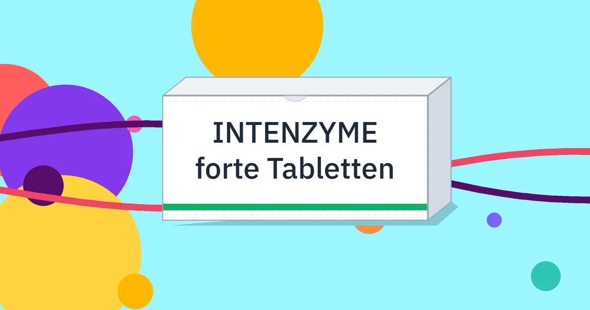 Symbolbild: Packung mit der Aufschrift INTENZYME forte Tabletten (PZN 18741493) – Verfügbarkeit und Bezug in Apotheken in Frankfurt am Main